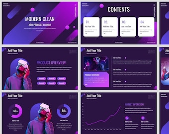 Modern Clean Science and Technology Business Powerpoint Template - Etsy