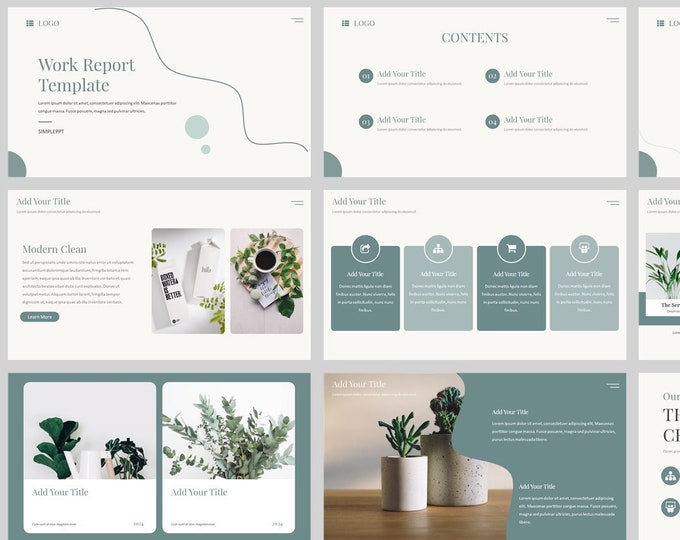 Minimal Modern Clean Powerpoint Template - Etsy Canada