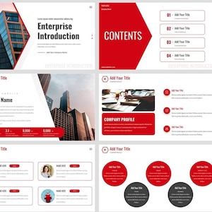 Creative Gradient Business Report Powerpoint Template03 - Etsy