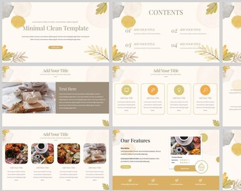 Minimal Modern Clean Style Powerpoint Template - Etsy