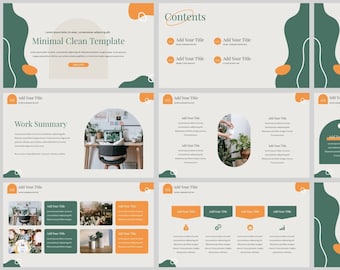 Modern Clean Business Powerpoint Template - Etsy