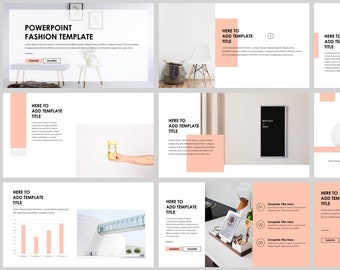 Pink Minimal Magazine Style PowerPoint Template | Etsy