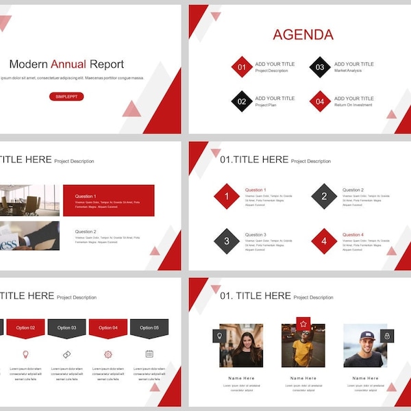 Minimal Work Summary Powerpoint Template - Etsy