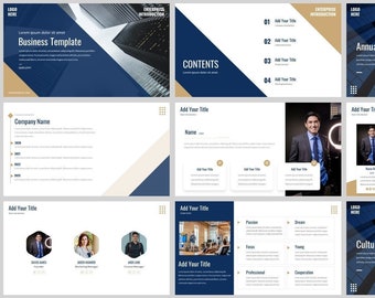 Minimal Modern Clean Report Powerpoint Template - Etsy