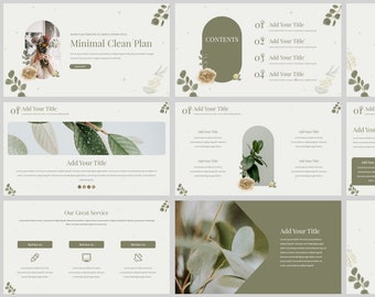 Minimal Modern Clean Style Powerpoint Template - Etsy
