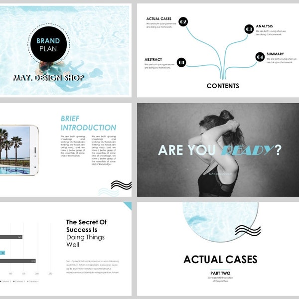Minimal Magazine Style Powerpoint Template - Etsy