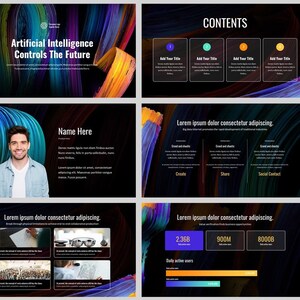 Modern Clean Future Style Powerpoint Template - Etsy