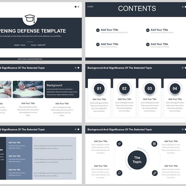 Thesis Ppt Template - Etsy