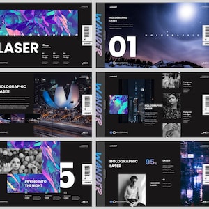 Minimal Magazine Style Laser Powerpoint Template - Etsy