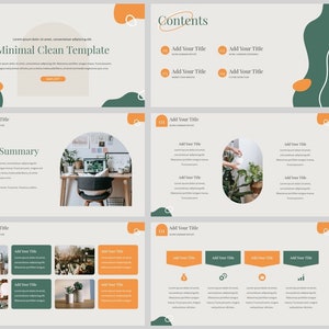 Minimal Modern Clean Powerpoint Template - Etsy