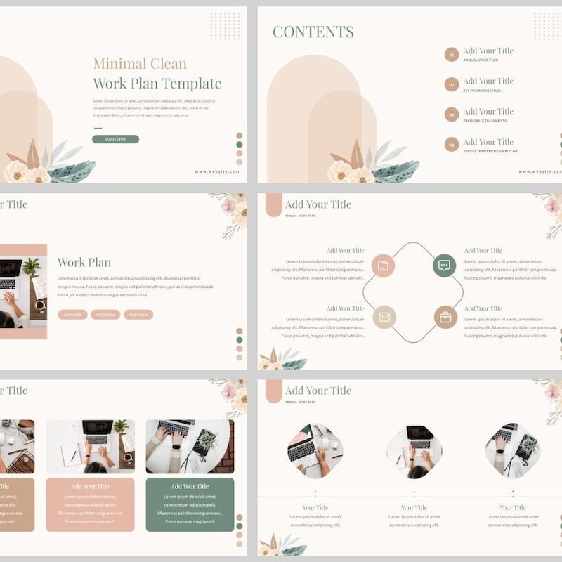 Powerpoint Template Boho - Etsy