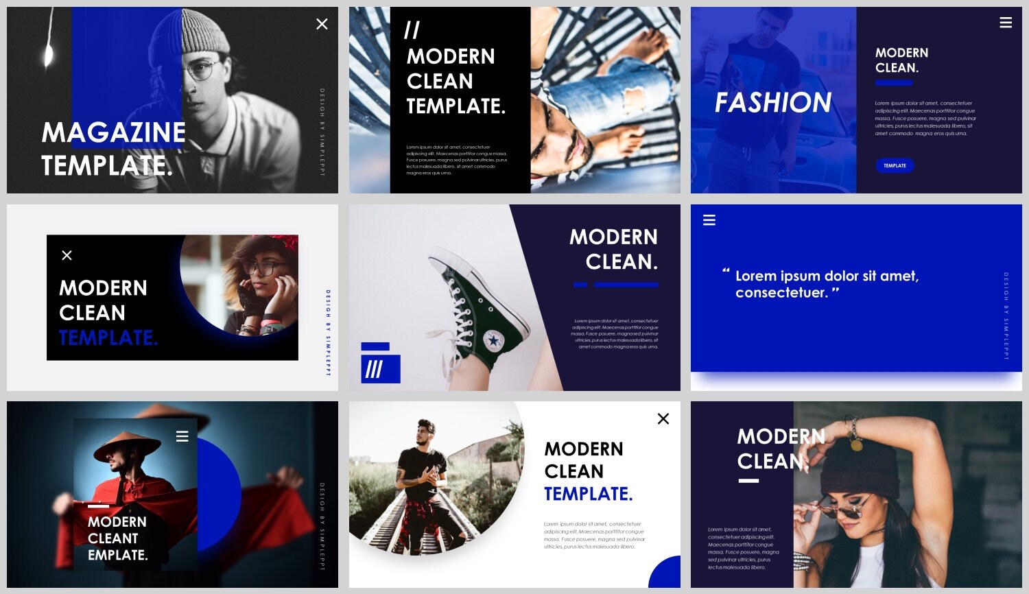 Minimal Magazine Style Powerpoint Template - Etsy