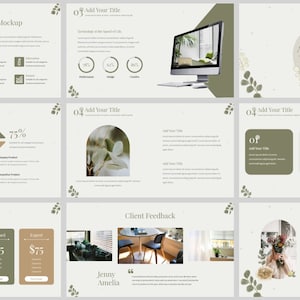 Minimal Modern Clean Report Powerpoint Template - Etsy
