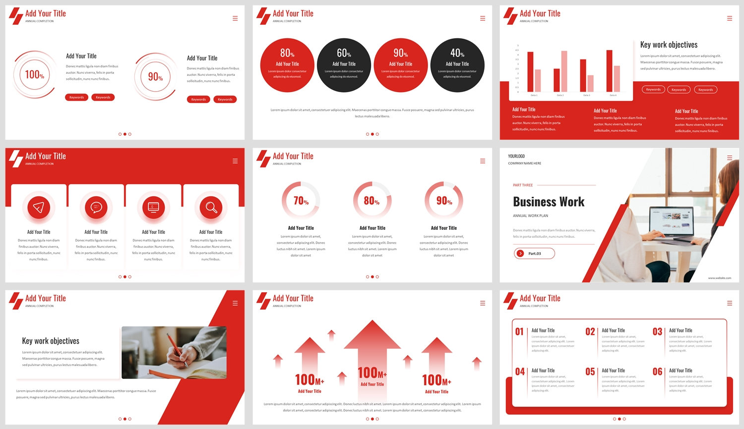 Minimal Work Summary Powerpoint Template - Etsy