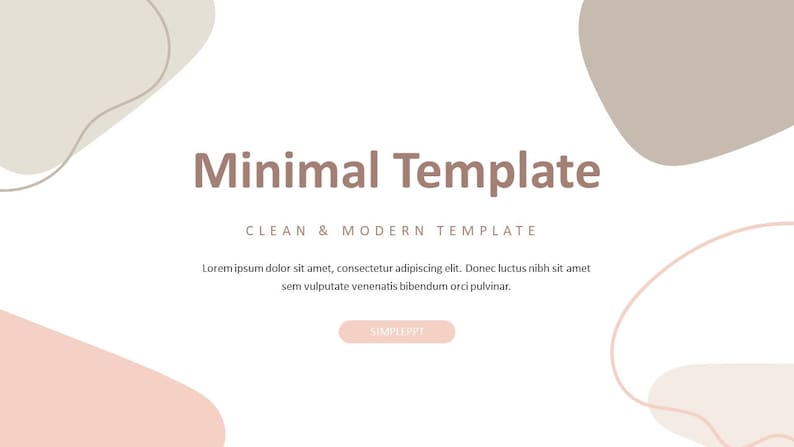 Minimal Modern Clean Style Powerpoint Template - Etsy
