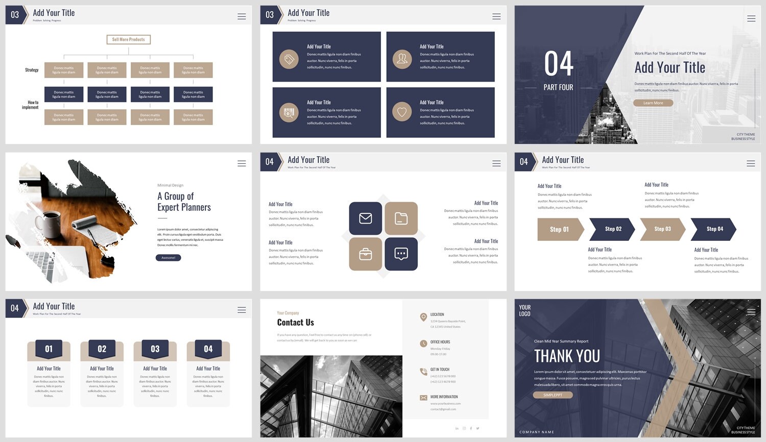 Minimal Work Summary Powerpoint Template - Etsy