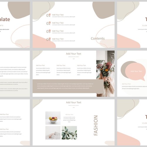 Minimal Modern Clean Style Powerpoint Template - Etsy