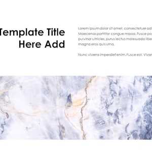 Marble Simple Magazine Style Powerpoint Template - Etsy