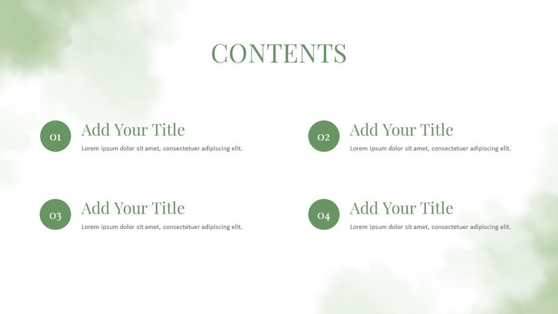 Minimal Water-color Clean Powerpoint Template - Etsy