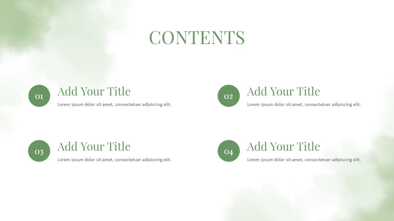 Minimal Water-color Clean Powerpoint Template - Etsy
