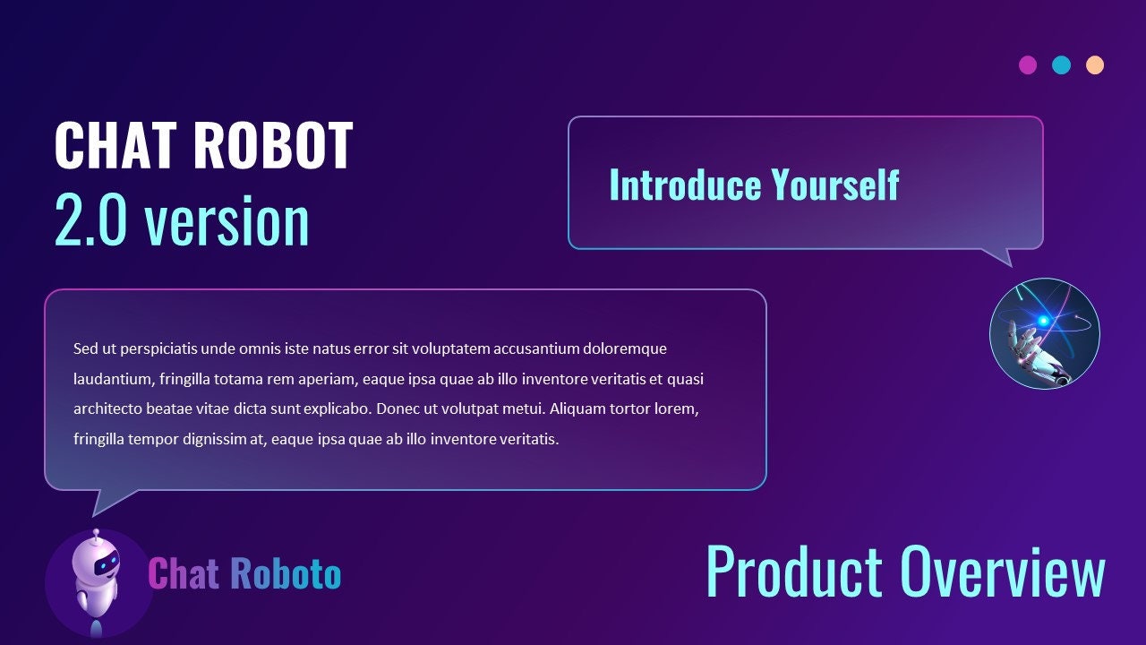Modern Clean Technology Artificial Chat Robot Powerpoint Template - Etsy