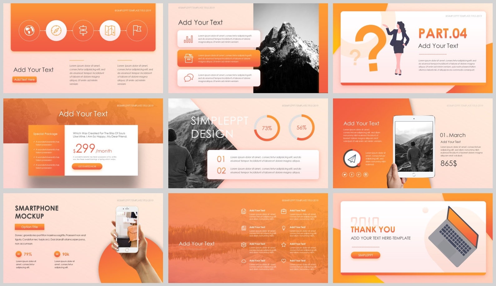 Minimal Work Report Powerpoint Template - Etsy