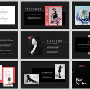 Red Minimal Fashion Report Template 02 - Etsy