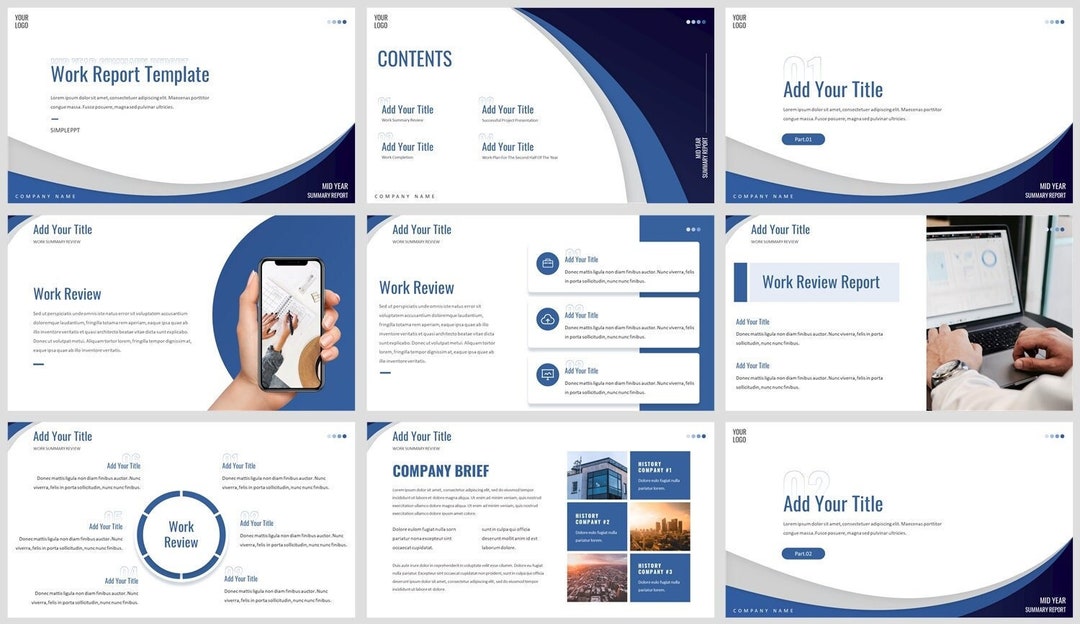 Minimal Clean Business Powerpoint Template - Etsy