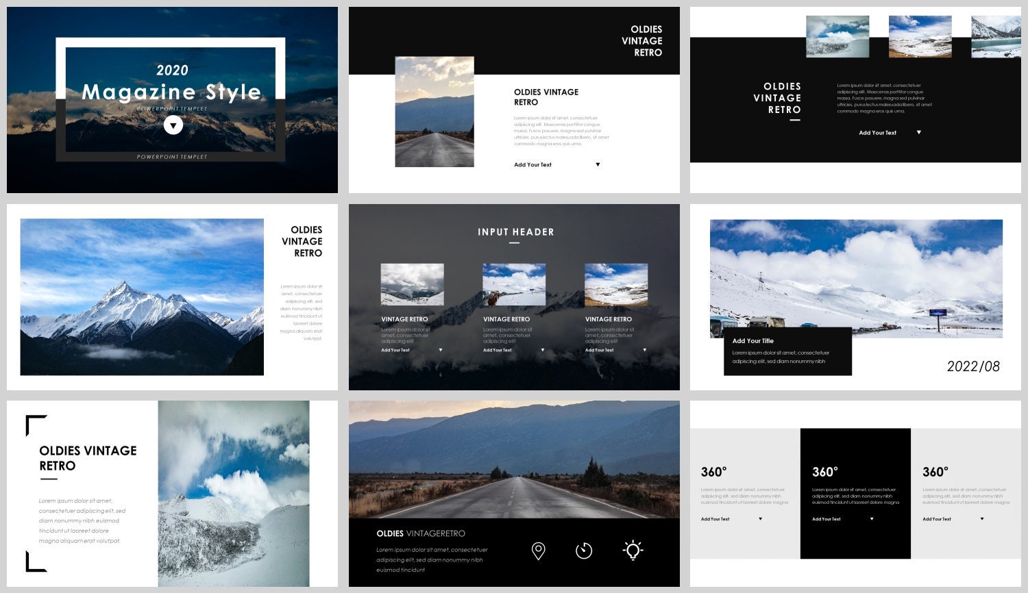 Minimal Magazine Style Powerpoint Template - Etsy