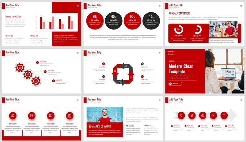 Minimal Modern Clean Business Powerpoint Template - Etsy