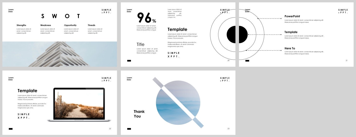 Simple Magazine Style Powerpoint Template - Etsy