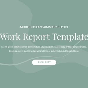Minimal Modern Clean Report Powerpoint Template - Etsy