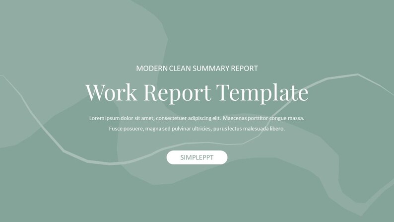 Minimal Modern Clean Report Powerpoint Template - Etsy
