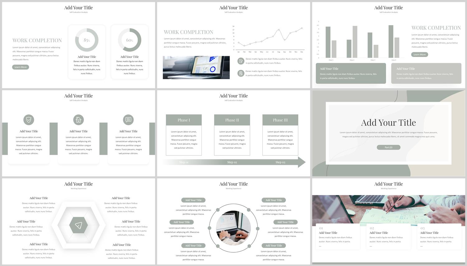 Minimal Modern Clean Report Powerpoint Template - Etsy