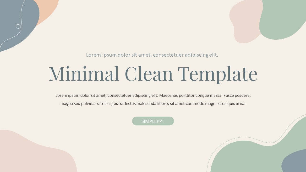Minimal Modern Clean Powerpoint Template - Etsy