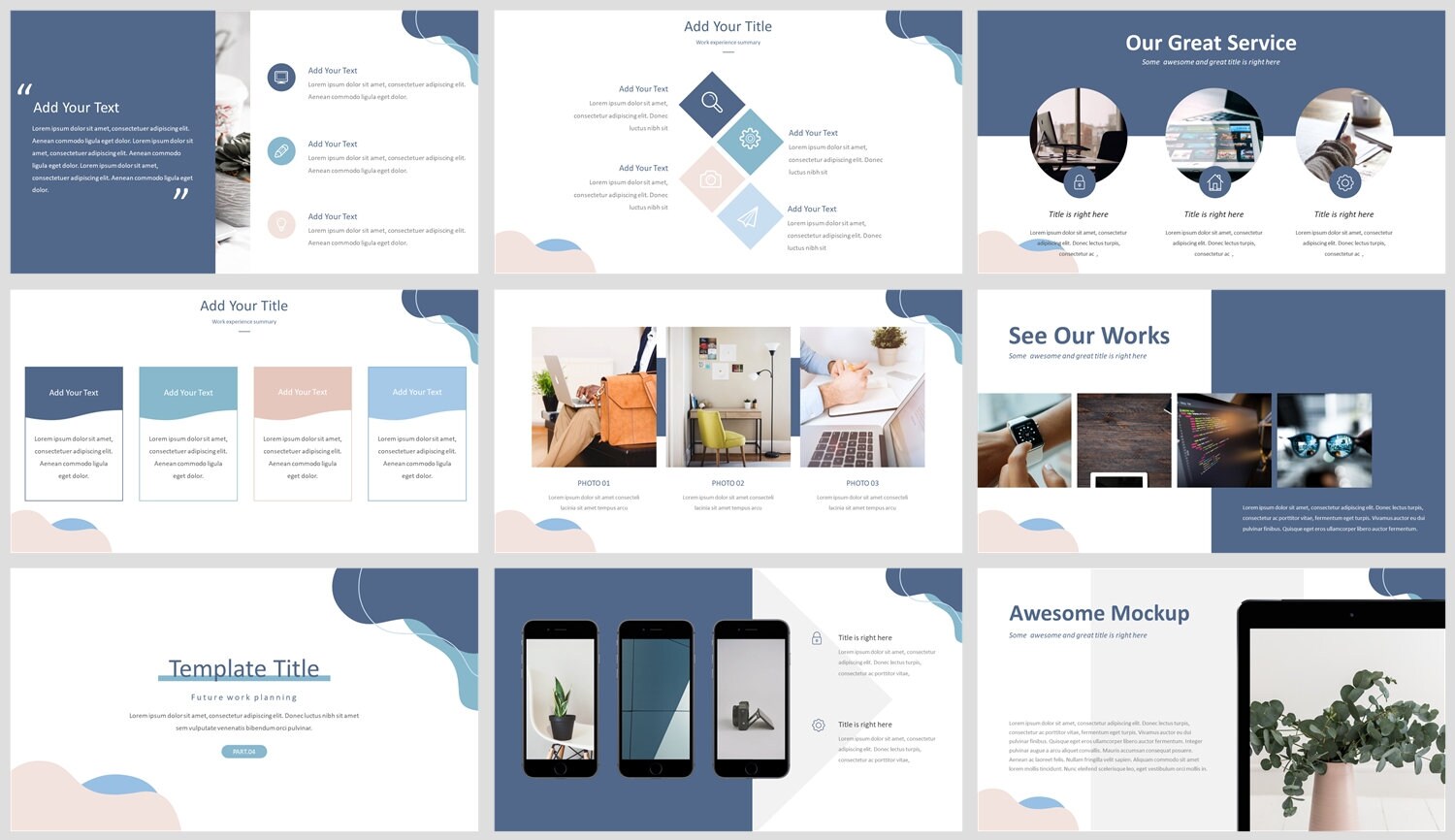 Minimal Work Summary Powerpoint Template - Etsy