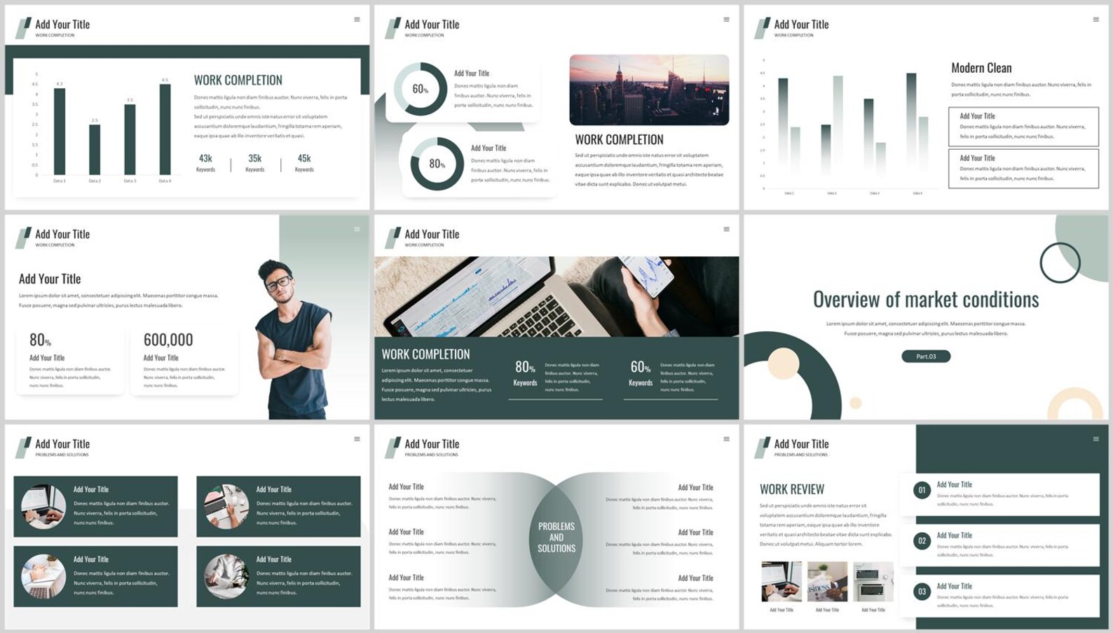 Minimal Green Business Powerpoint Template - Etsy