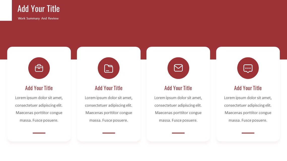 Minimal Red Business Powerpoint Template - Etsy