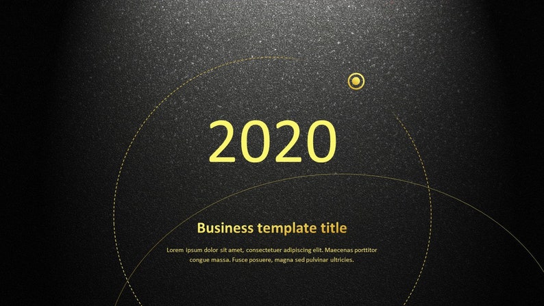 Black Golden Business Powerpoint Template - Etsy