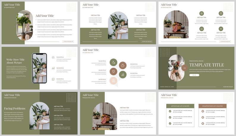 Minimal Modern Clean Style Powerpoint Template - Etsy