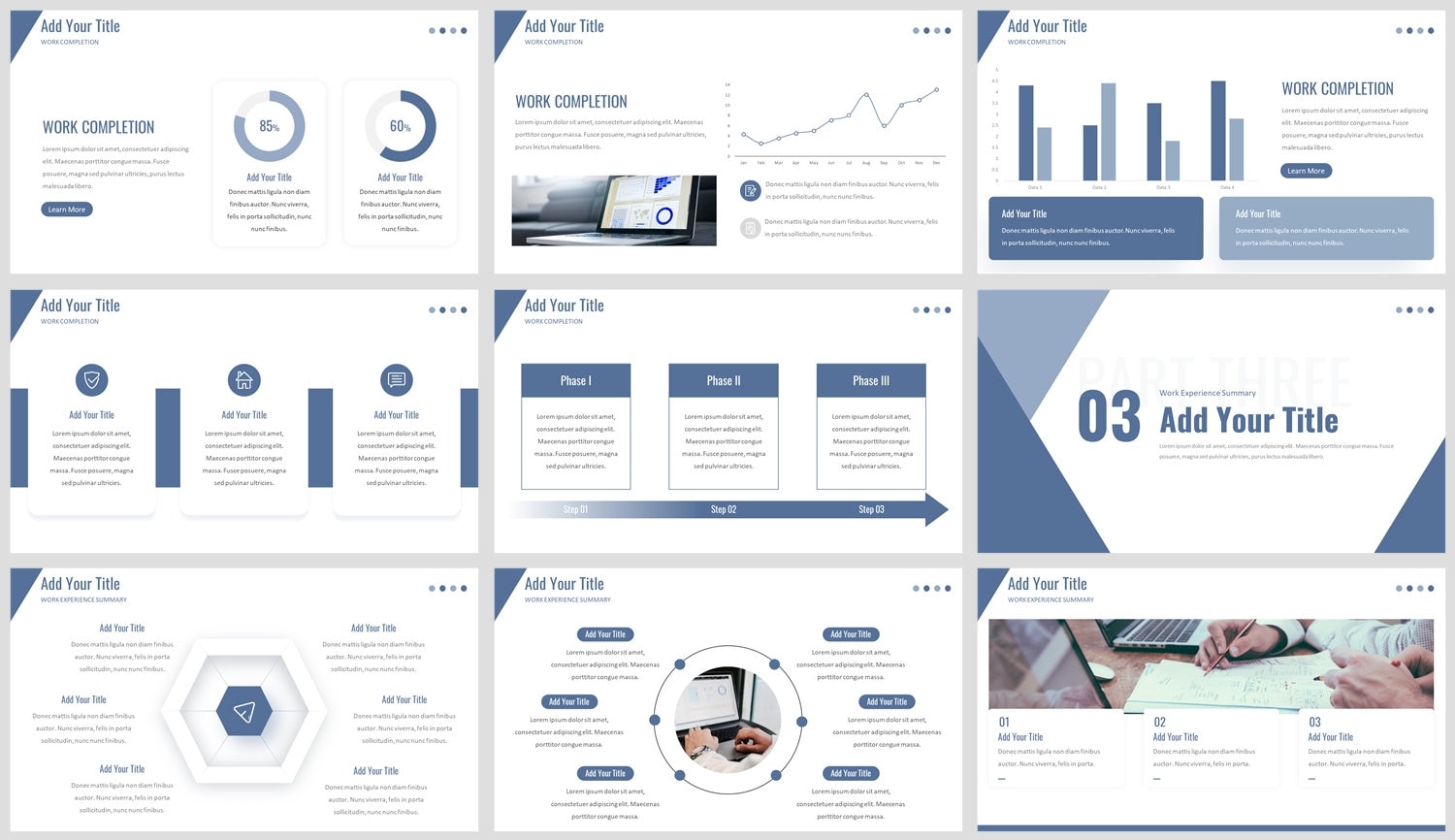 Minimal Blue Business Powerpoint Template - Etsy
