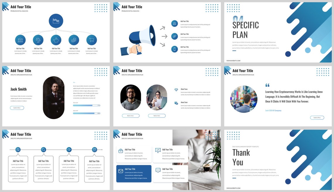 Minimal Clean Business Powerpoint Template - Etsy