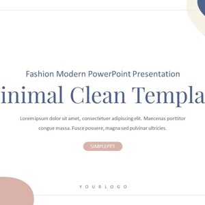 Minimal Modern Clean Report Powerpoint Template - Etsy