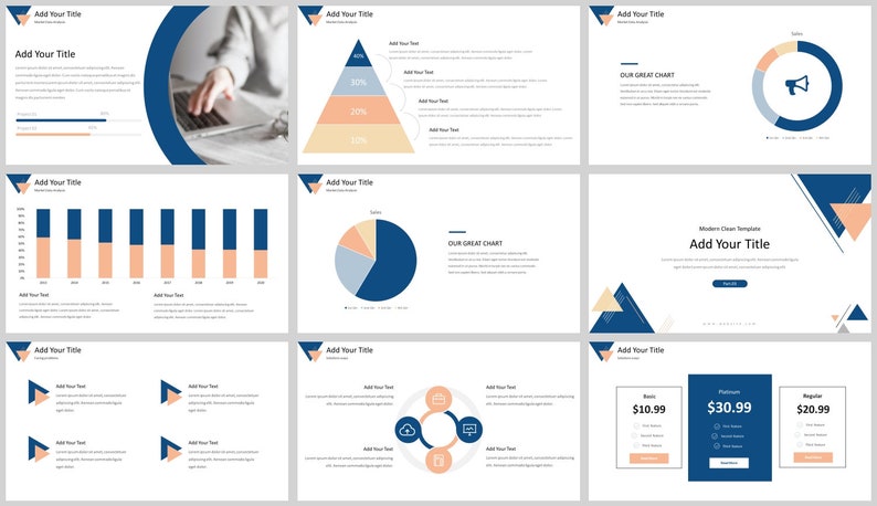 Minimal Modern Clean Powerpoint Template - Etsy