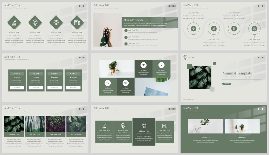 Minimal Modern Clean Report Powerpoint Template - Etsy