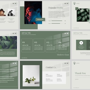 Minimal Modern Clean Report Powerpoint Template - Etsy