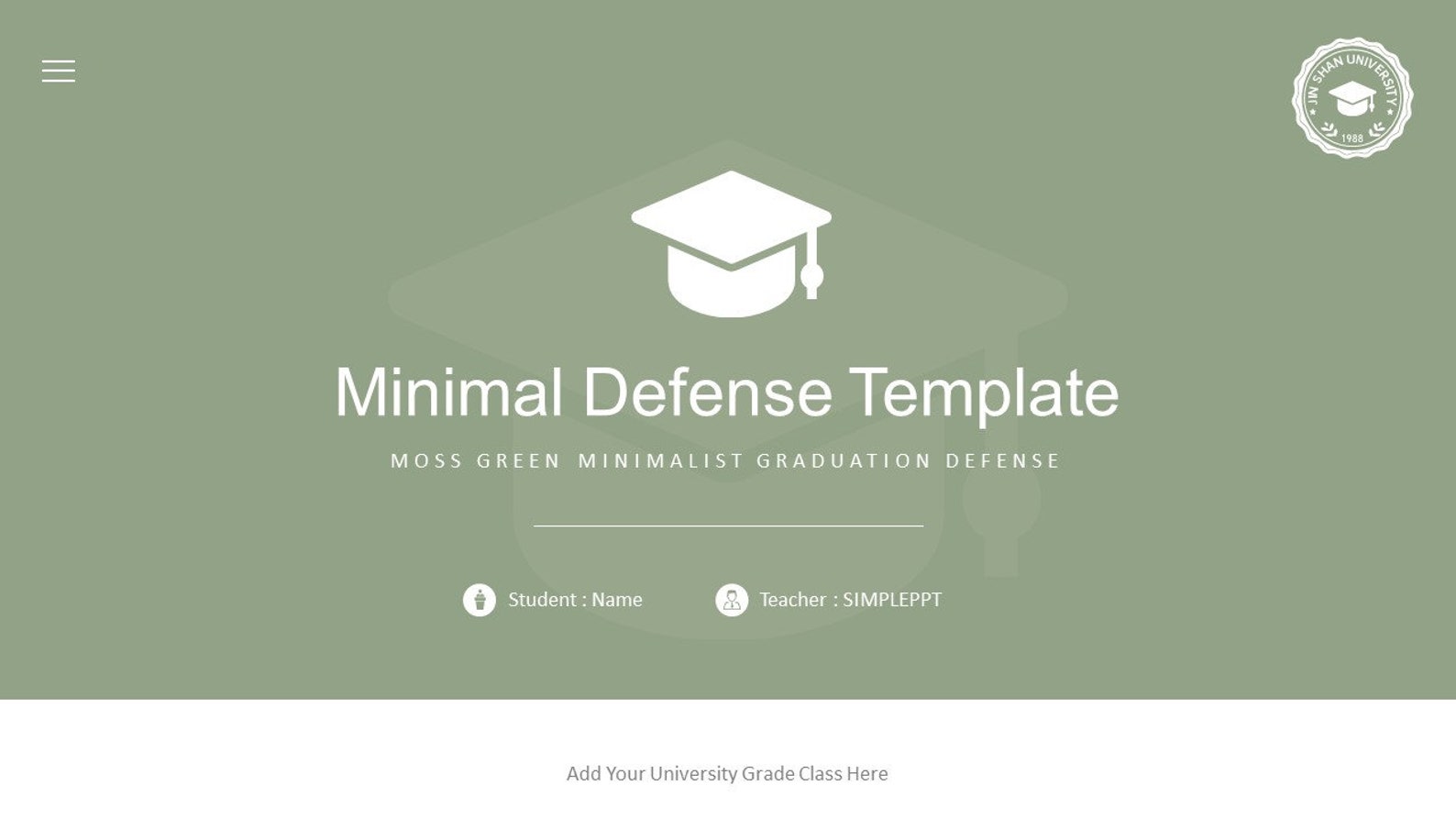 Minimal Clean Graduation Defense Powerpoint Template - Etsy