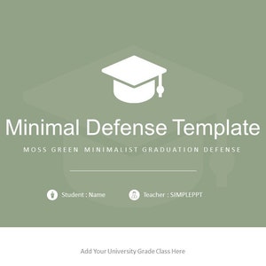 Minimal Clean Graduation Defense Powerpoint Template - Etsy