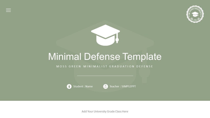 Minimal Clean Graduation Defense Powerpoint Template - Etsy