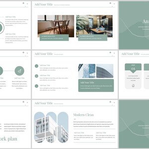 Minimal Modern Clean Report Powerpoint Template - Etsy